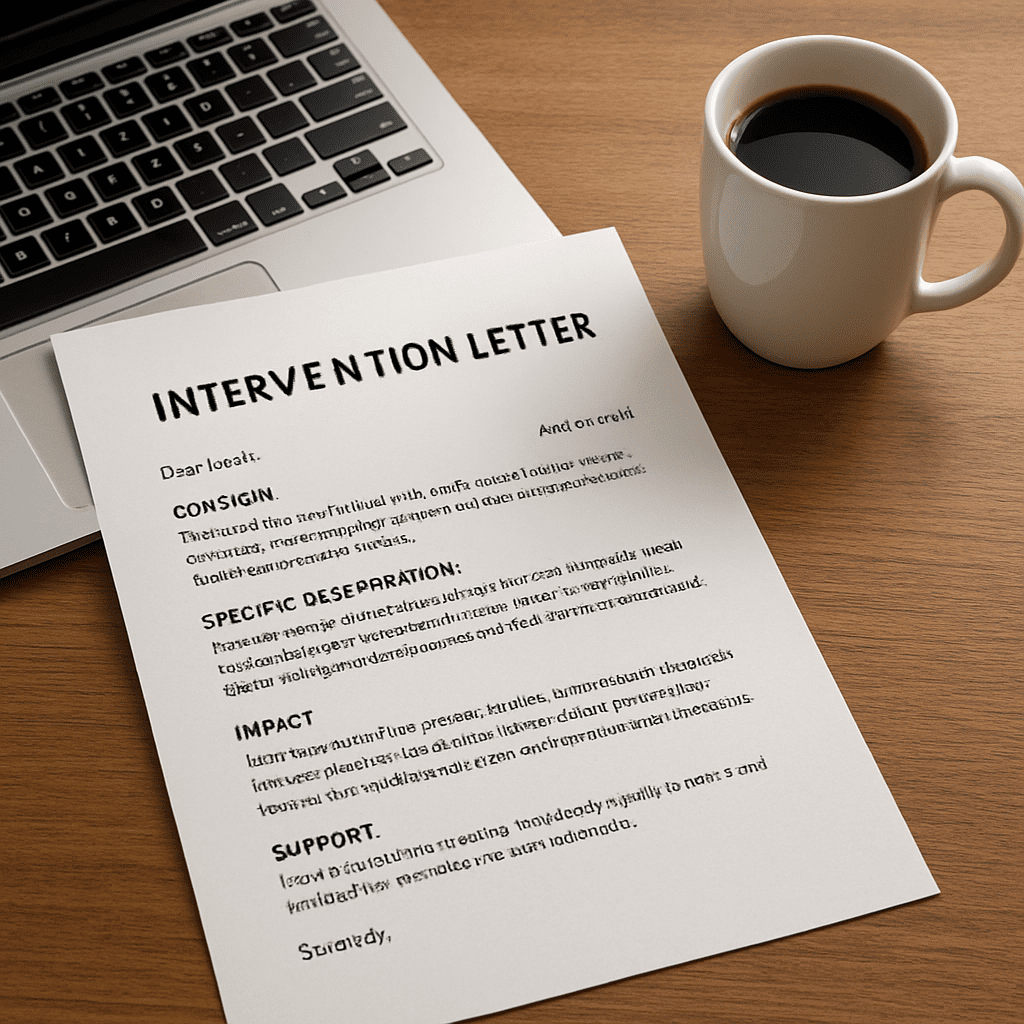 Intervention Letter Examples: Real Templates to Write Effective Letters